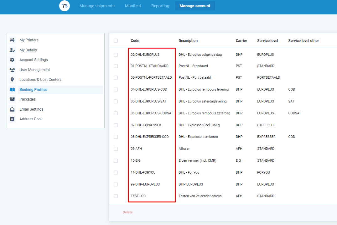Hoe pas je de naam van de verzendknoppen aan? (Transsmart/nShift V2 koppeling) – Boxwise kennisbank